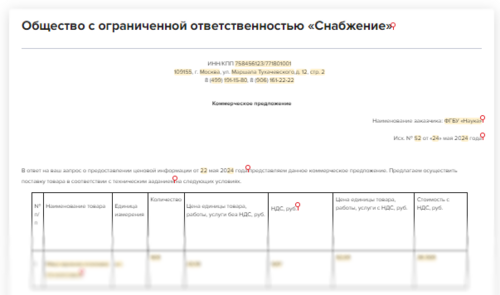 Коммерческое предложение на поставку товара — образец, пример, скачать ...